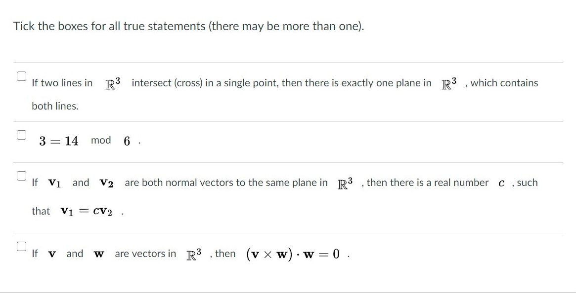 Solved Tick the boxes for all true statements (there may be | Chegg.com