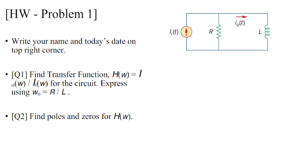 Solved - Write your name and today's date on top right | Chegg.com
