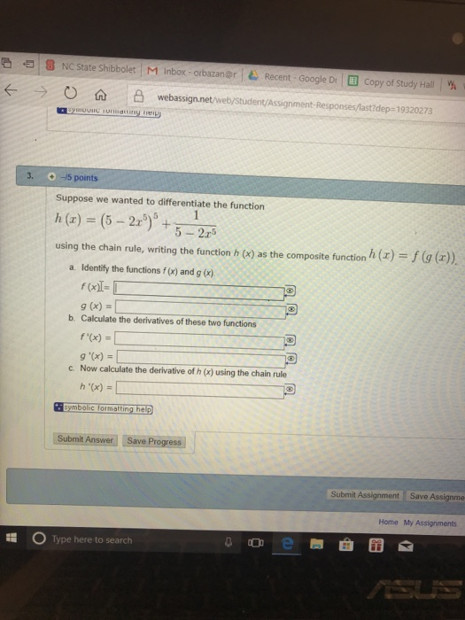 Solved g"(x) =-12x2 Now calculate the derivative of h (x) | Chegg.com