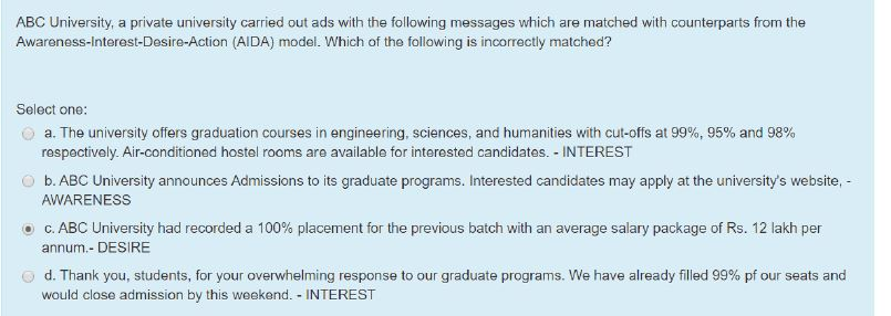 Solved ABC University, a private university carried out ads | Chegg.com