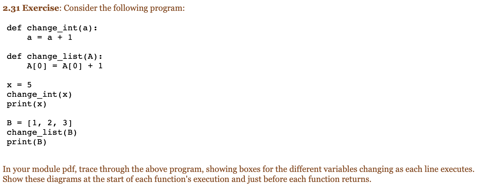 Solved PLE ASE TRACE THE PROGRAM USING THE BOX DIAGRAM AS | Chegg.com