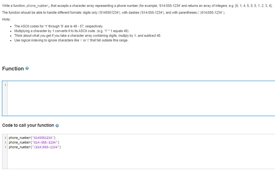 Write a function, phone_number, that accepts a | Chegg.com