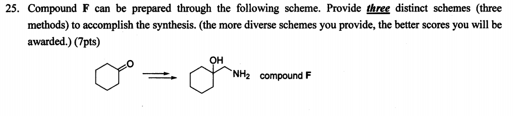 Solved 25. Compound F can be prepared through the following | Chegg.com