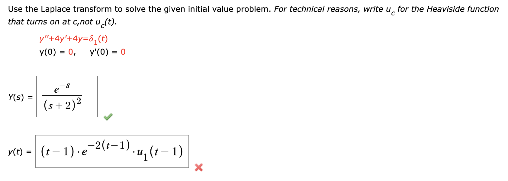 Solved Use the Laplace transform to solve the given initial | Chegg.com