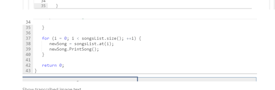 Solved ]- Start Write code to read a list of song names and | Chegg.com