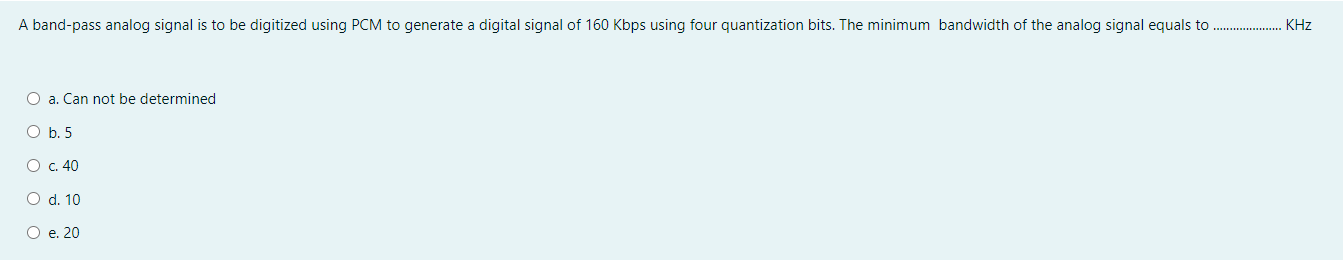 Solved A band-pass analog signal is to be digitized using | Chegg.com