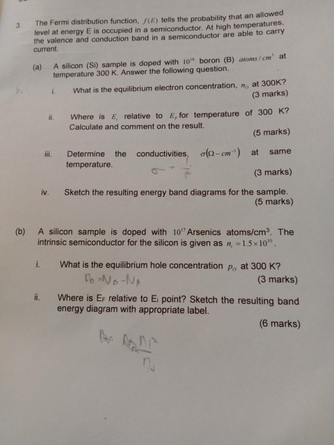 Solved The Fermi distribution function, f(E) tells the | Chegg.com