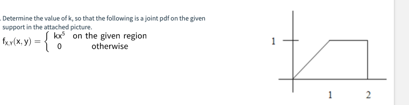 Solved Determine the value of k, so that the following is a | Chegg.com