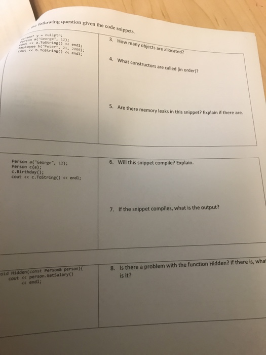 cise 5 Inheritance, Constructors, Destructors, | Chegg.com