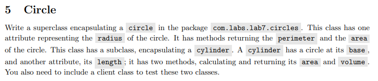 Solved 5 Circle You also need to include a client class to | Chegg.com