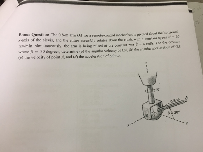 Solved The 0.8-m arm OA for a remote-control mechanism is | Chegg.com