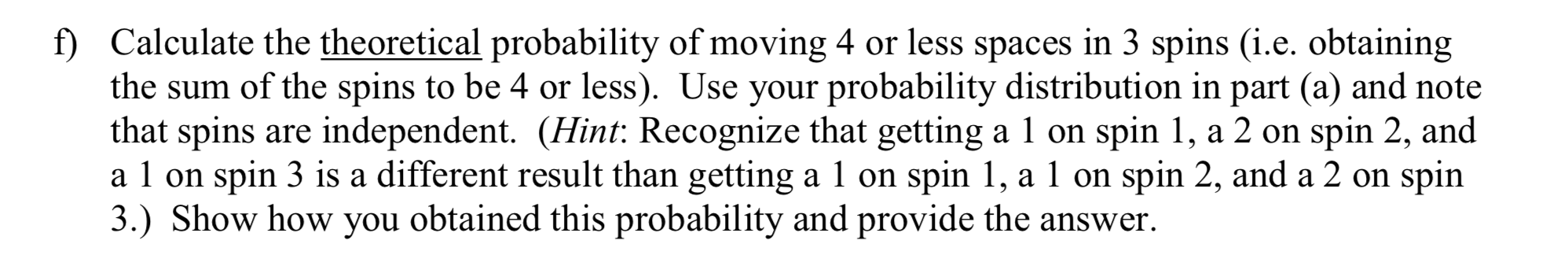 Solved Problem 1: Game Spinner We will be comparing | Chegg.com