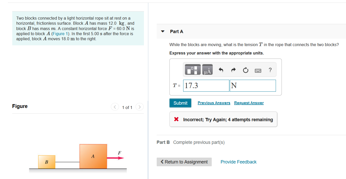 Solved Two blocks connected by a light horizontal rope sit | Chegg.com