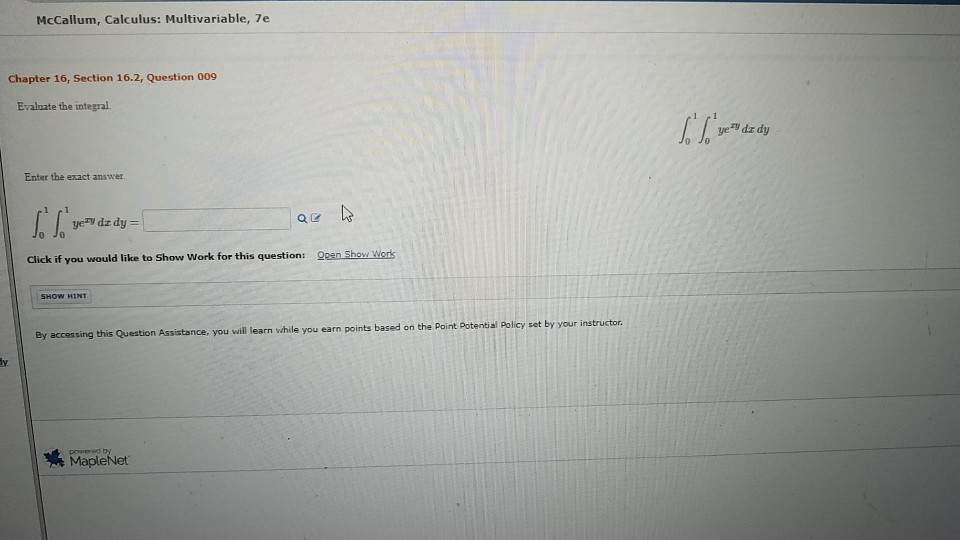 Solved McCallum, Calculus: Multivariable, 7e Chapter 16, | Chegg.com