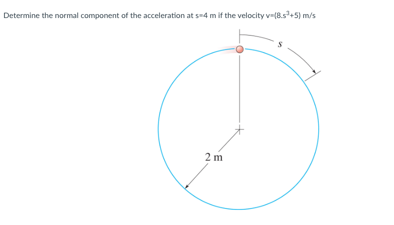 Solved Determine the normal component of the acceleration at | Chegg.com