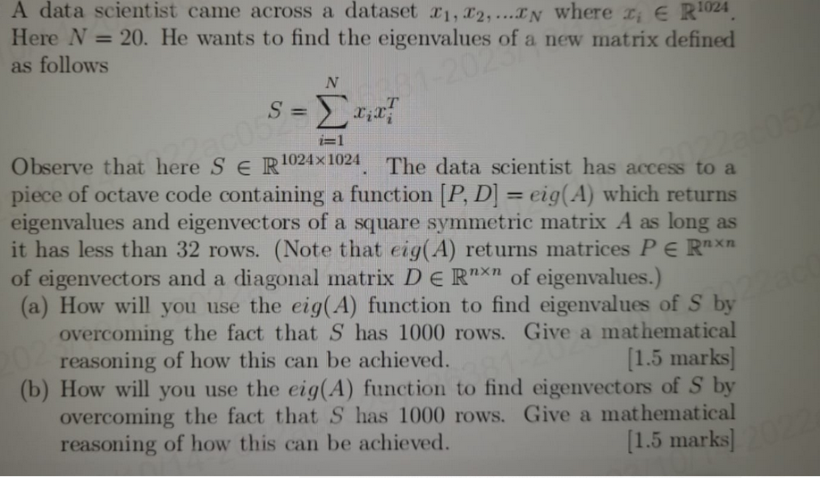 Solved A data scientist came across a dataset x1,x2,…xN | Chegg.com