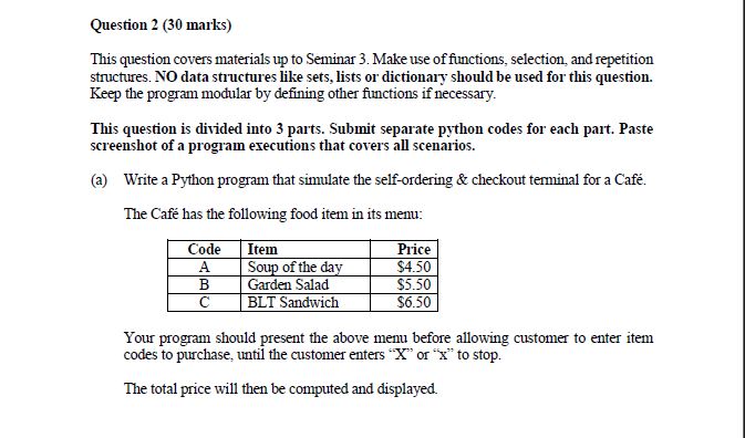 Solved Question 2 (30 marks) This question covers materials | Chegg.com