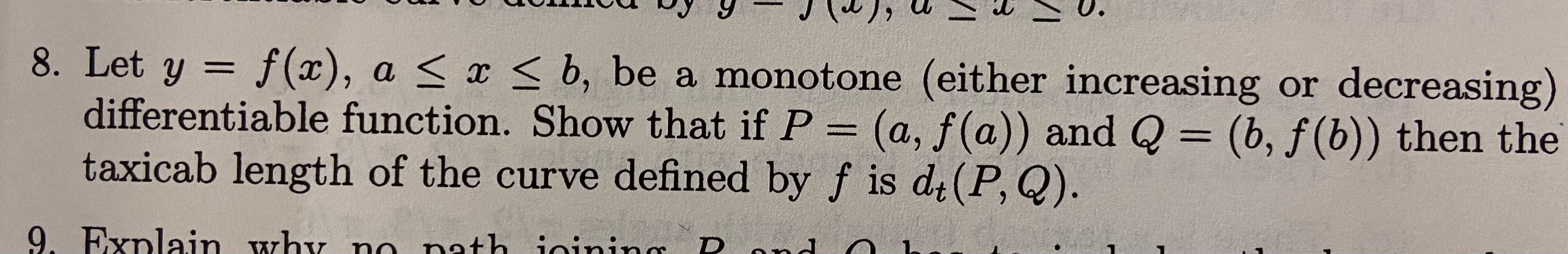 Solved = 8. Let y = f(x), a