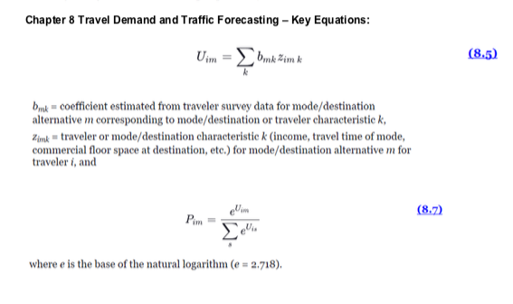 Solved Problem 4: Chapter 8 Travel Demand/Forecasting: Mode | Chegg.com
