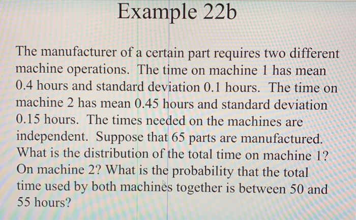 Solved Example 22b The manufacturer of a certain part | Chegg.com