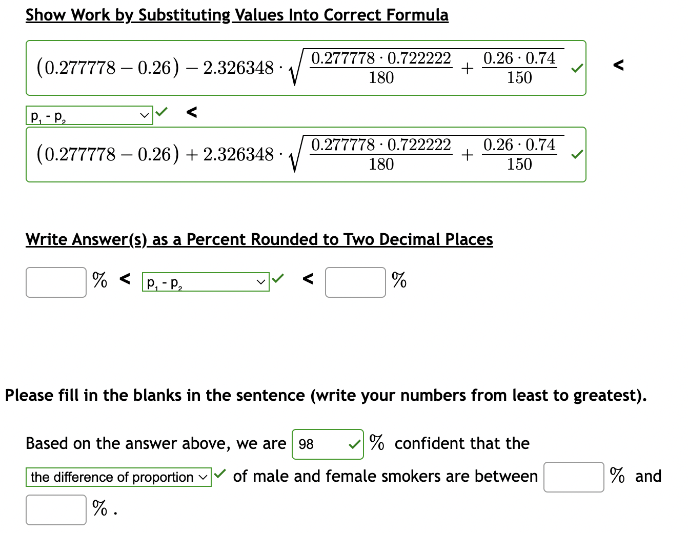 Solved Show Work by Substituting Values Into Correct Formula | Chegg.com