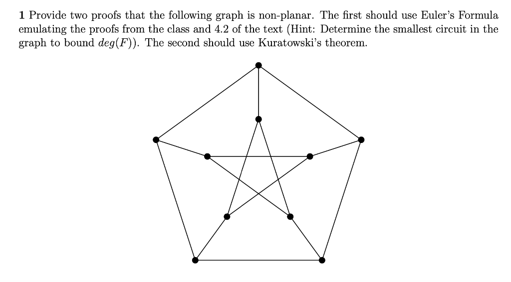 Solved 1 Provide two proofs that the following graph is | Chegg.com