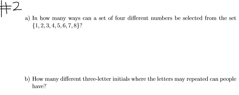 Solved #2 a) In how many ways can a set of four different | Chegg.com