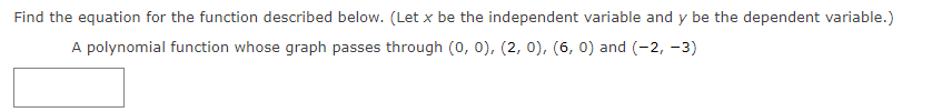 Solved Find the equation for the function described below. | Chegg.com