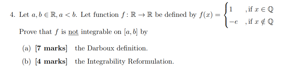 Solved 1 4. Let a,b ER, a