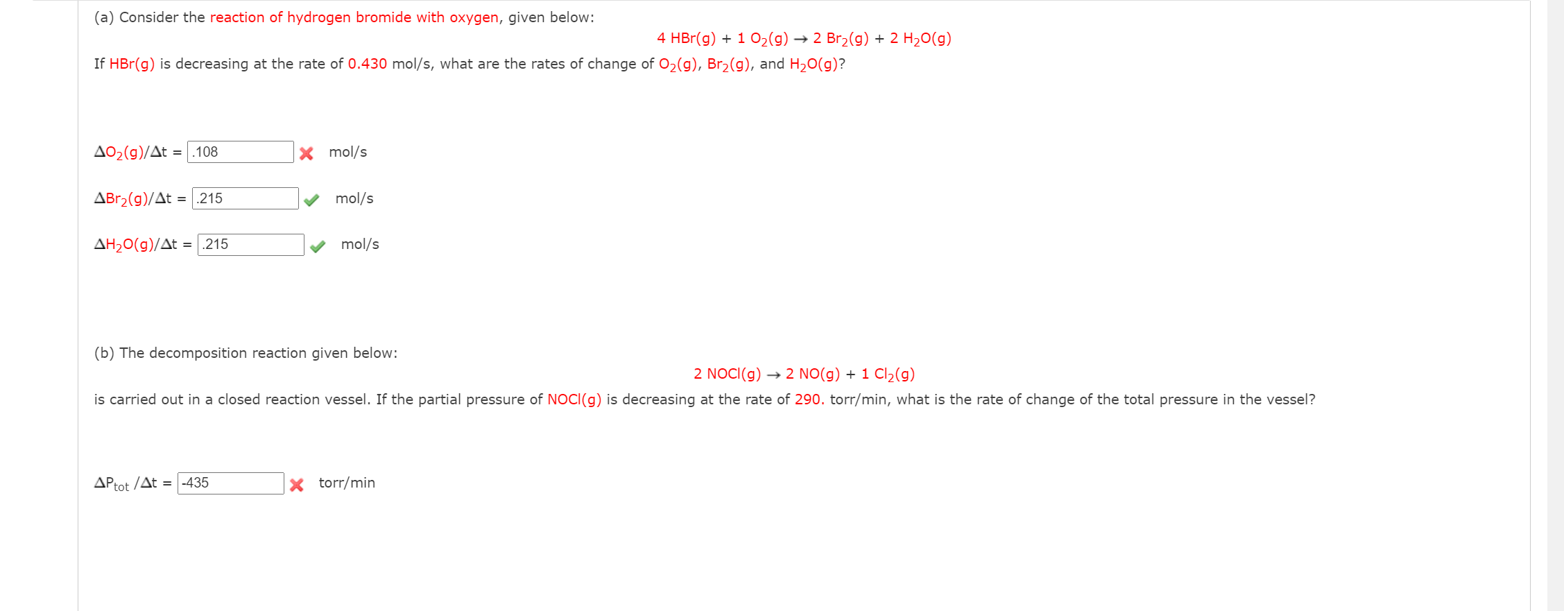 Solved (a) Consider the reaction of hydrogen bromide with | Chegg.com