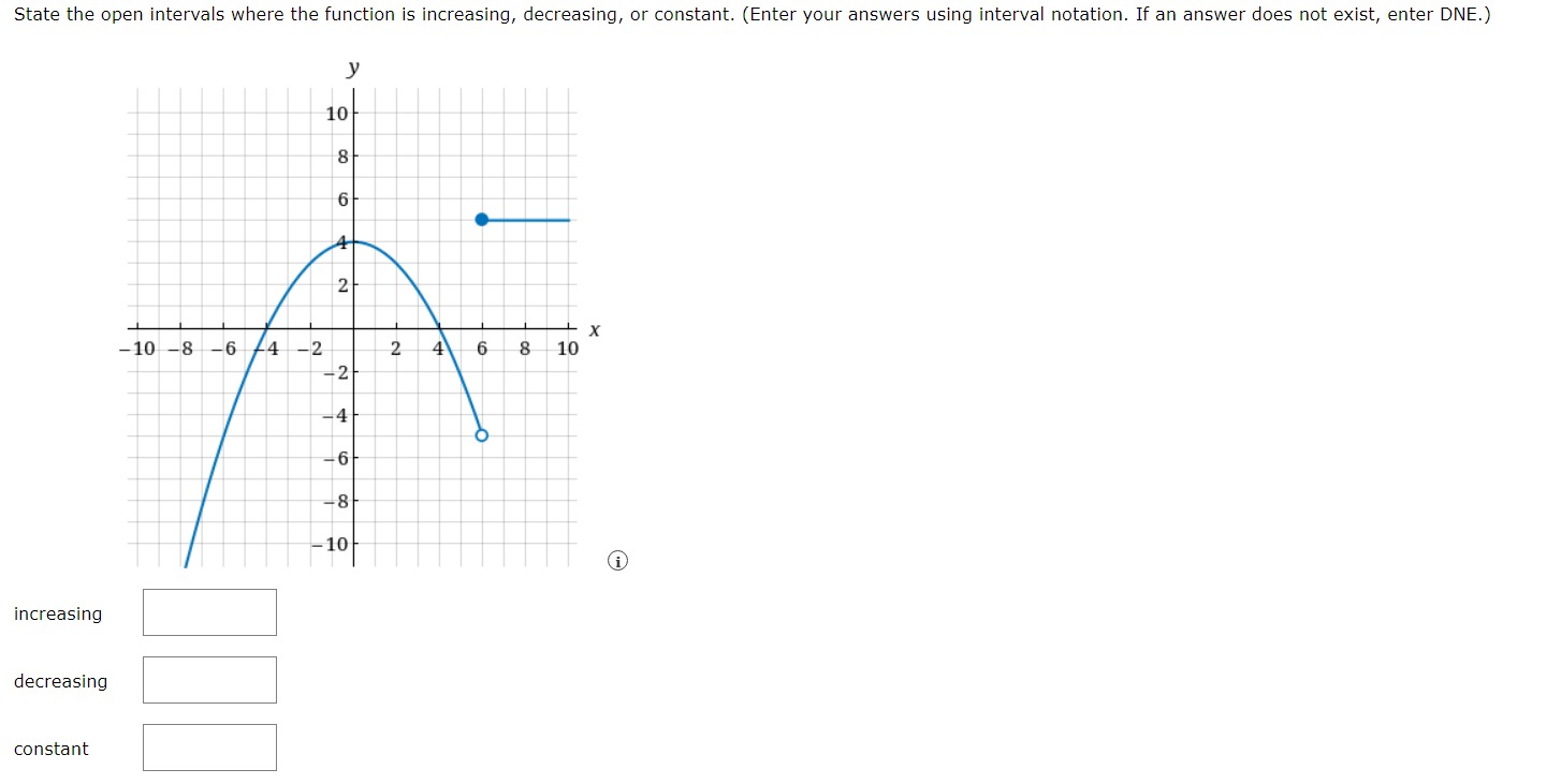 Solved increasing decreasing constant | Chegg.com