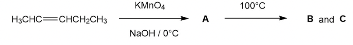 Solved the pent-2-ene is treated with cold basic KMNO4 | Chegg.com