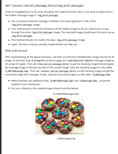 Solved M_M.bmp, In this assignment, we will try to hide a | Chegg.com