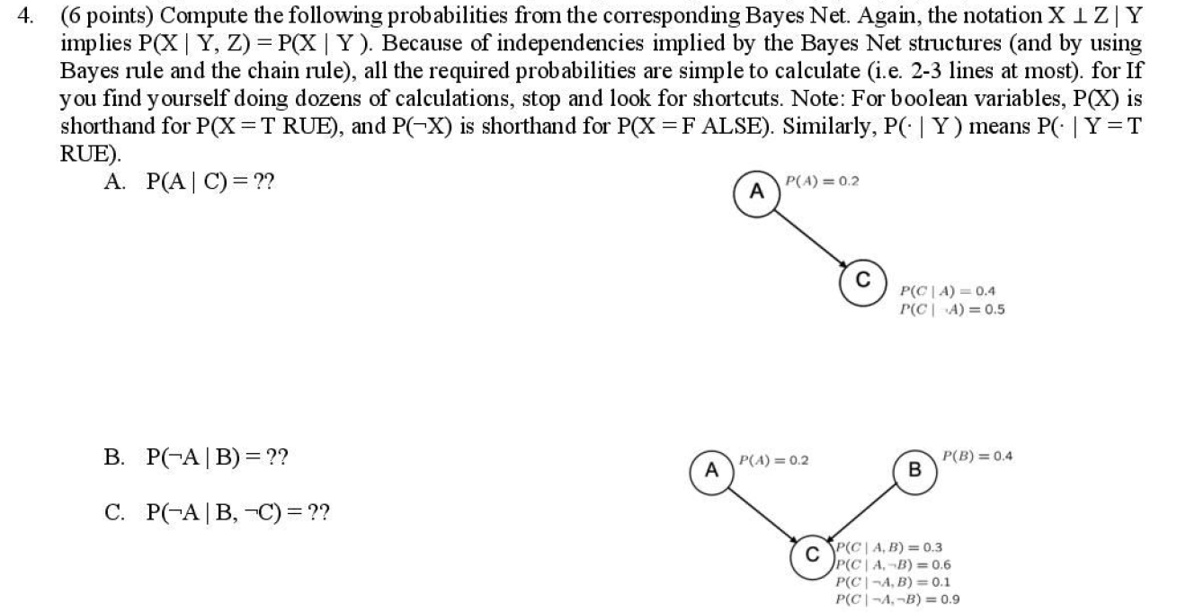 Solved 4. (6 points) Compute the following probabilities | Chegg.com