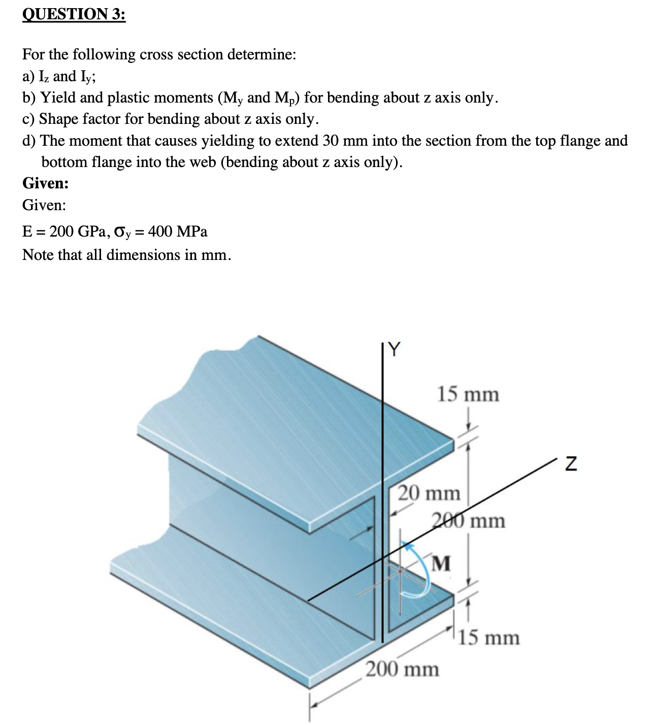 Solved QUESTION 3:For the following cross section | Chegg.com