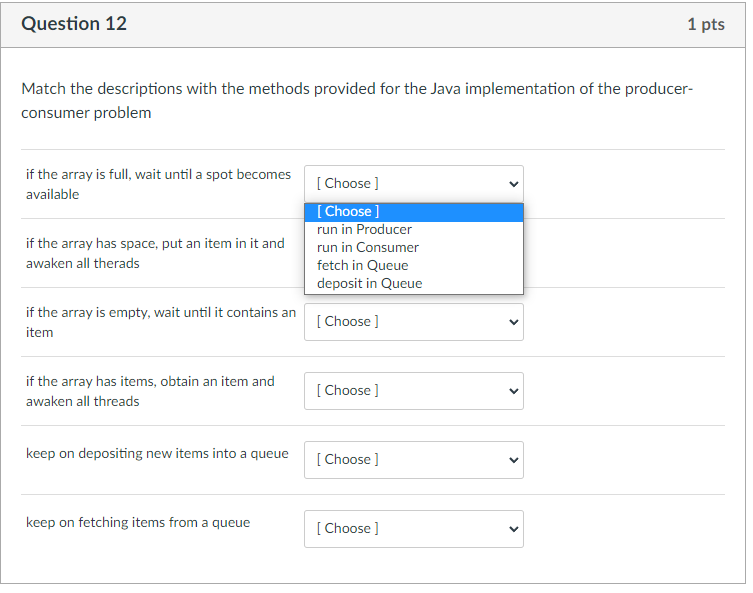 Solved Match the descriptions with the methods provided for | Chegg.com