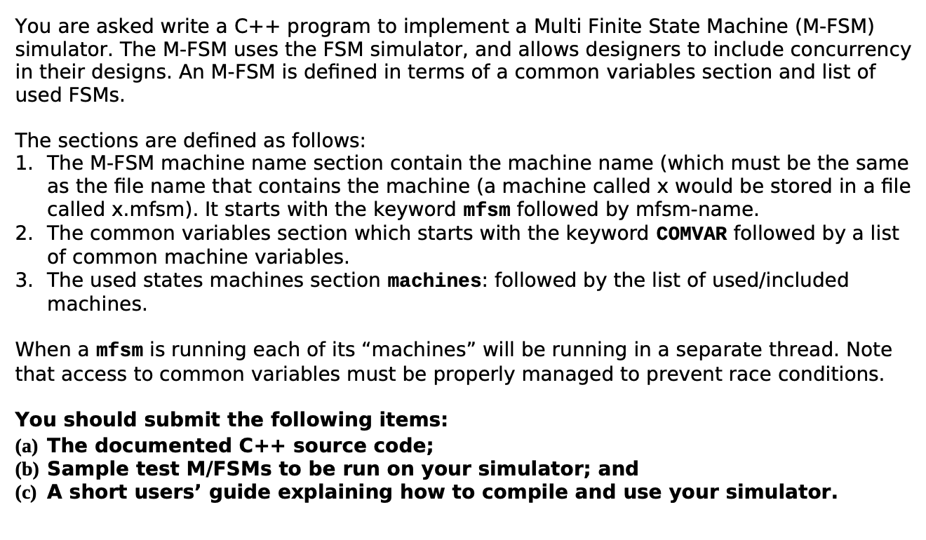 You are asked write a C++ program to implement a | Chegg.com