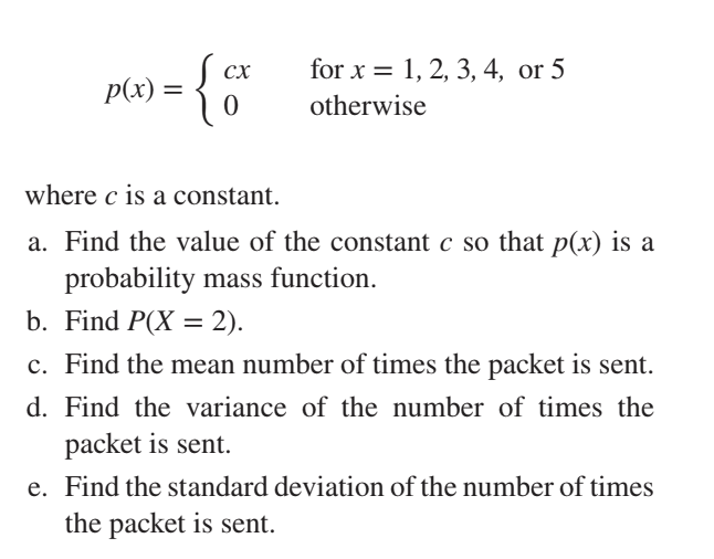 Solved A computer sends a packet of information along a | Chegg.com