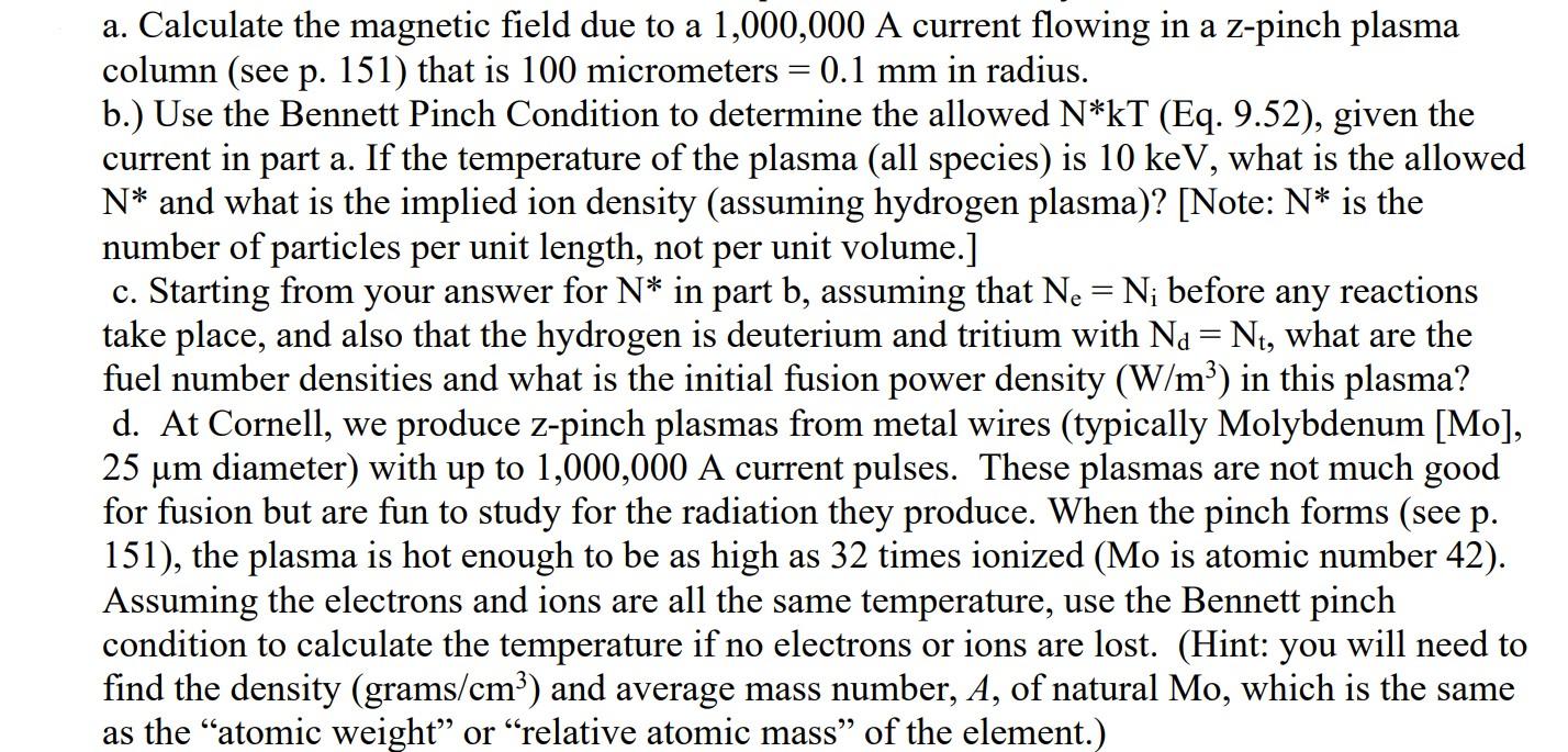Solved a. Calculate the magnetic field due to a 1,000,000 A | Chegg.com