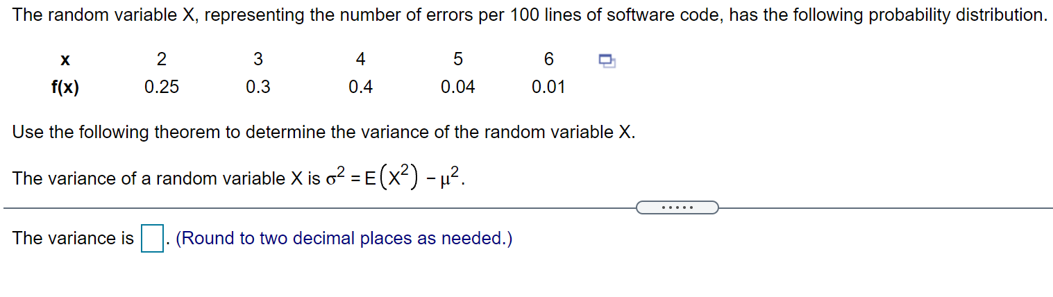 Solved The Random Variable X Representing The Number Of 