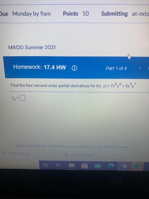 Solved Due Monday by 9am Points 10 Submitting an exte MA120 | Chegg.com