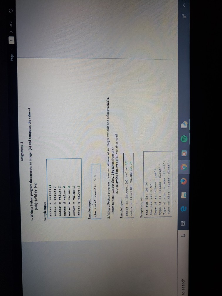 Solved Page > of 2 1. Write a Python program that accepts an | Chegg.com