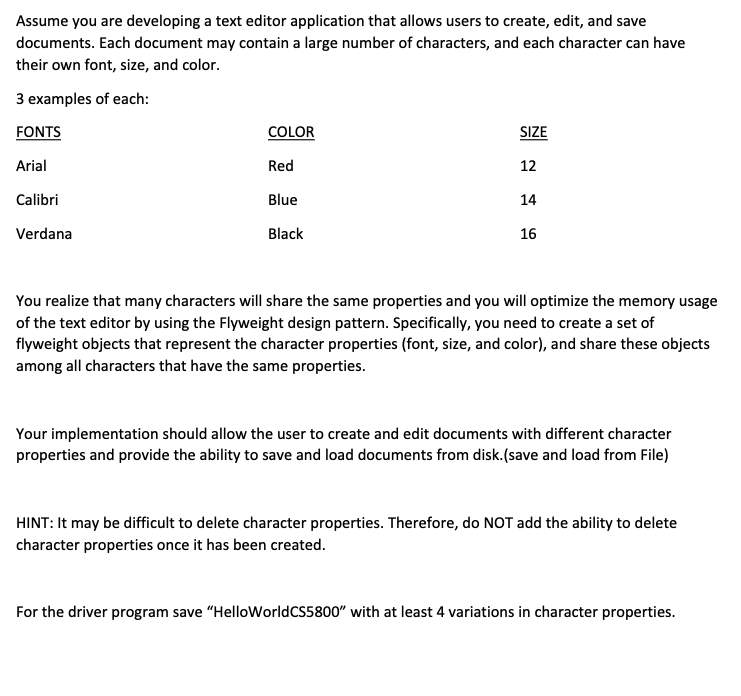 Solved Assume You Are Developing A Text Editor Application