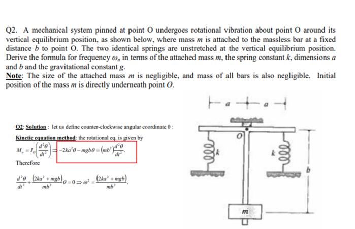Solved How does the red part come, I know for the spring | Chegg.com