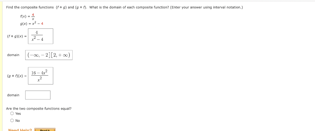 Solved Find the composite functions (fog) and (gon. What is | Chegg.com