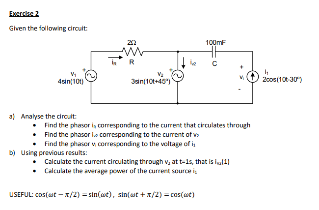Solved Given the following circuit: a) Analyse the circuit: | Chegg.com