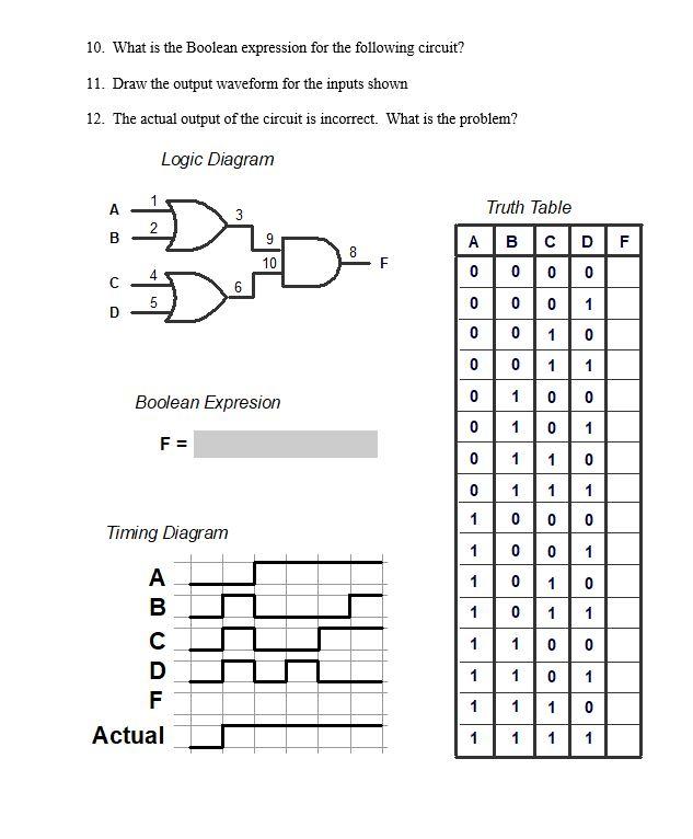 Solved 10. What is the Boolean expression for the following | Chegg.com