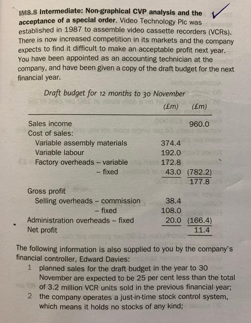 Solved Img 8 Intermediate: Non-graphical CVP analysis and | Chegg.com