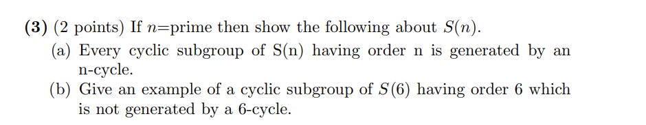 Solved (3) (2 points) If n=prime then show the following | Chegg.com
