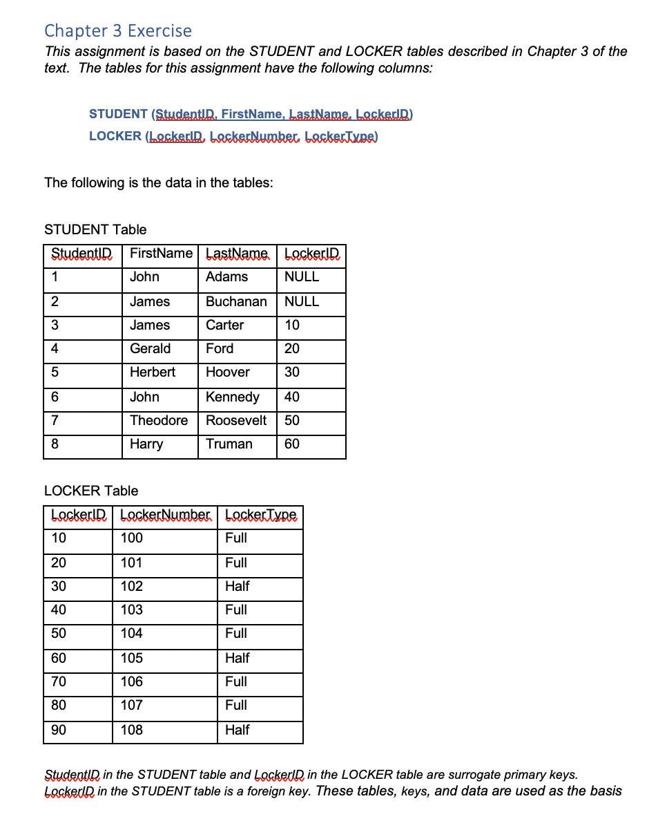 Solved Chapter 3 Exercise This assignment is based on the | Chegg.com
